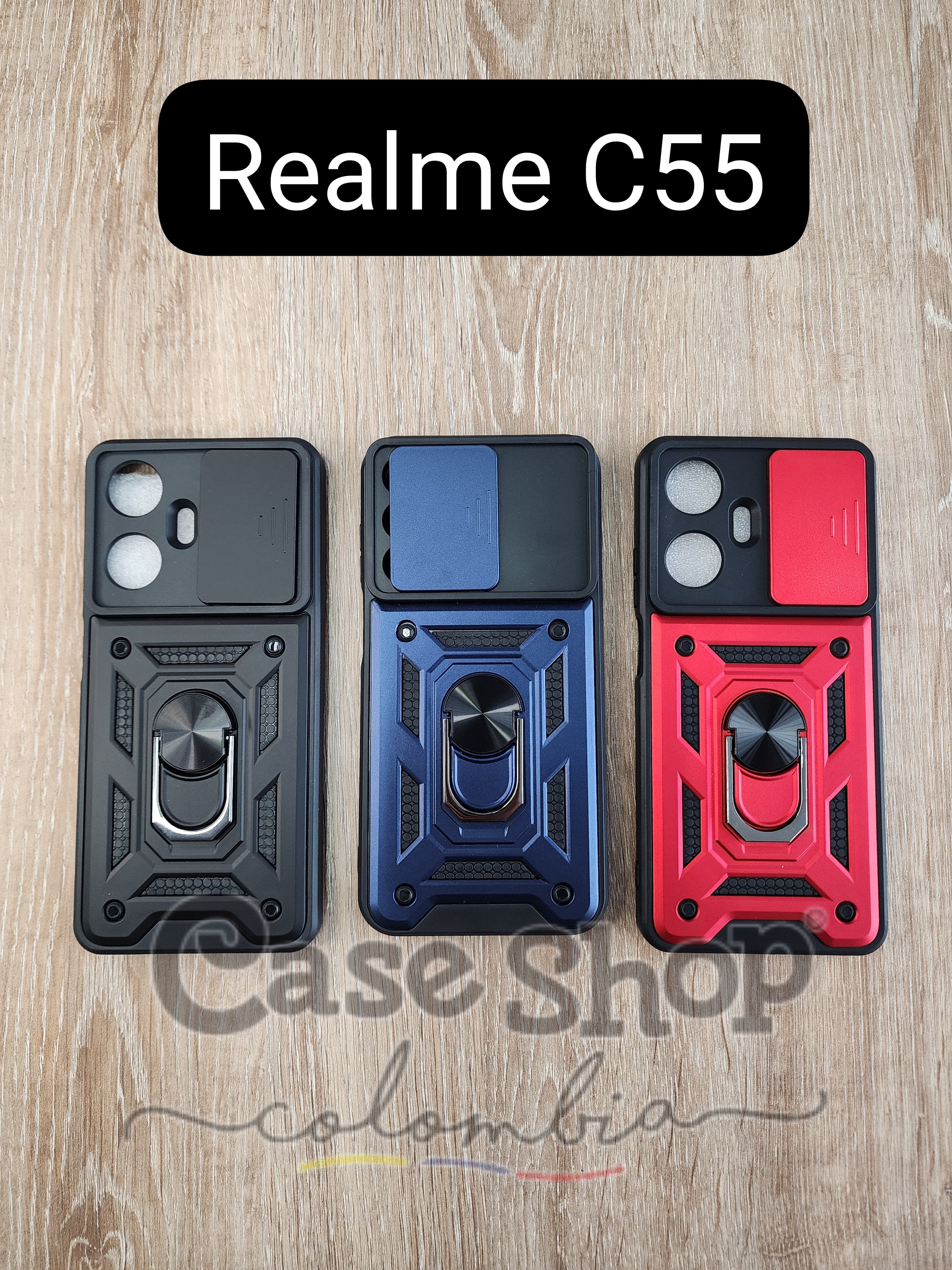 Case tipo anillo ventana Realme C55 – CaseShopColombia